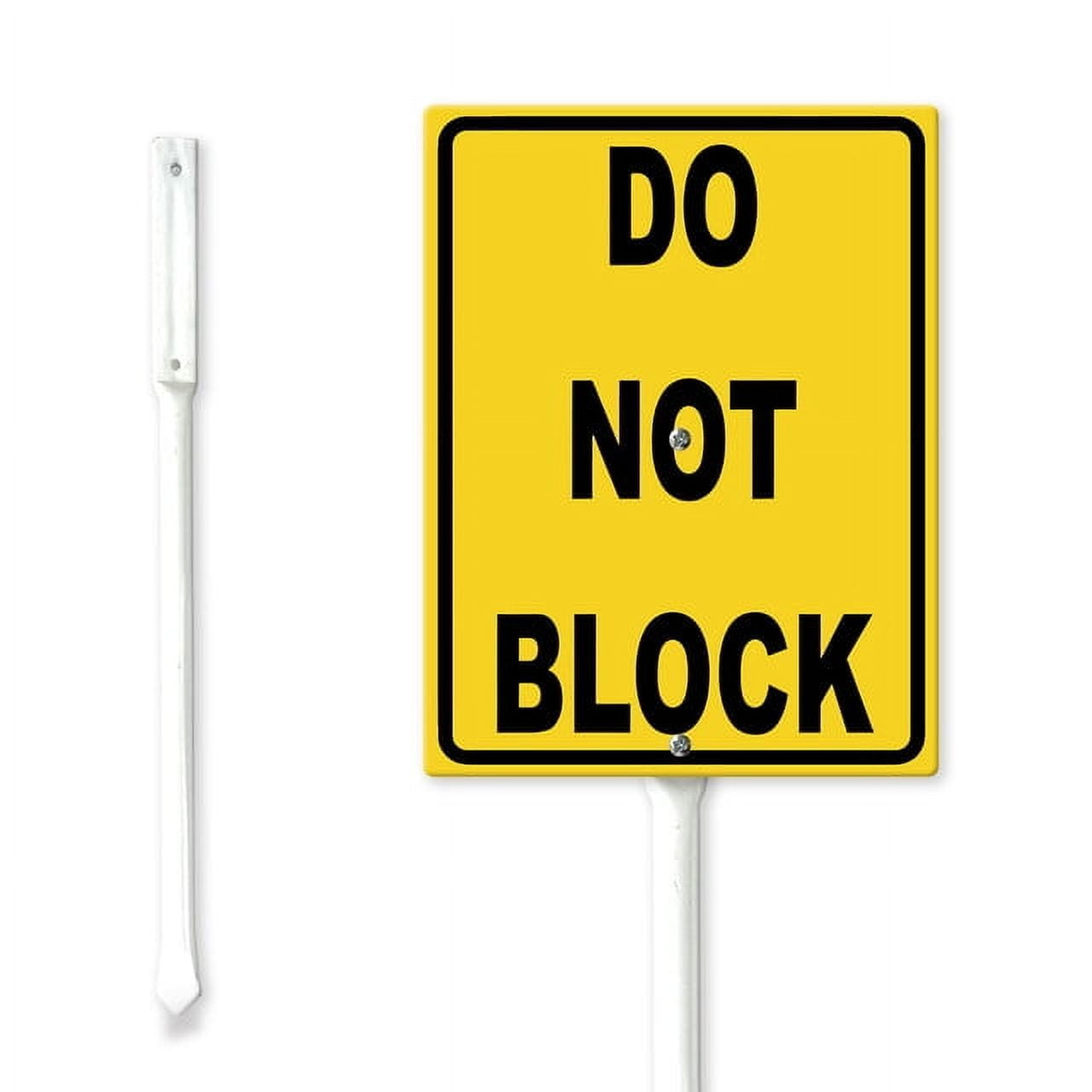 SRongmao Do Not Block Yard Sign with Stake 4.6x6inch Sturdy Aluminum ...