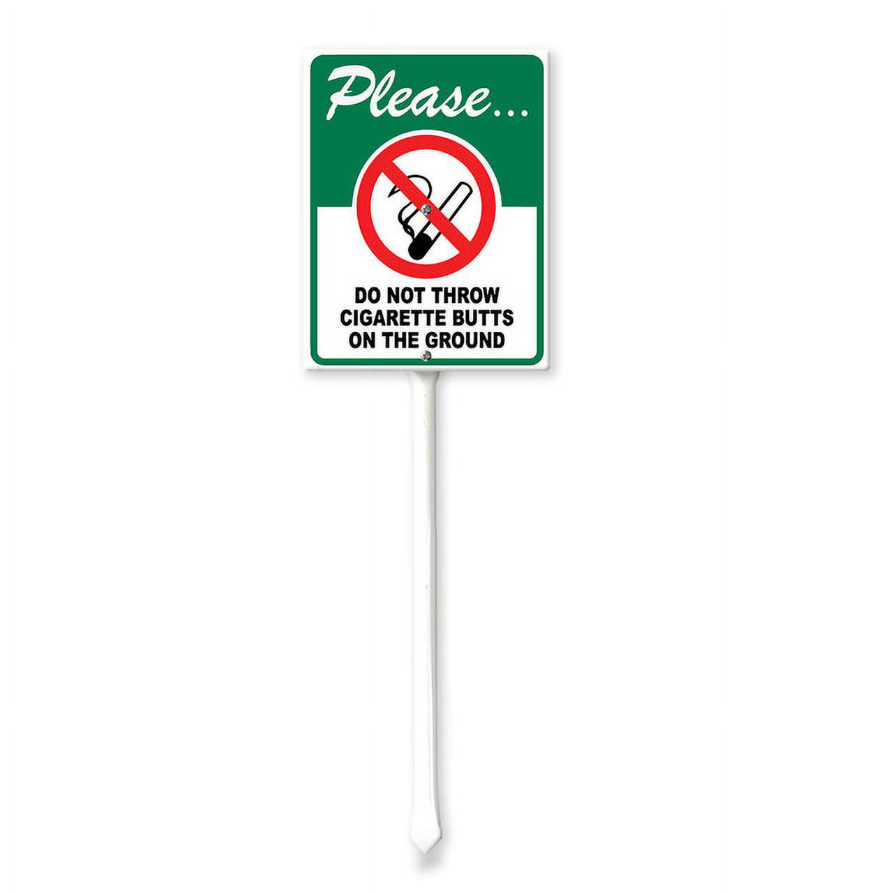 SRongmao Do Not Throw Cigarette Butts On The Ground Sign with Stake ...