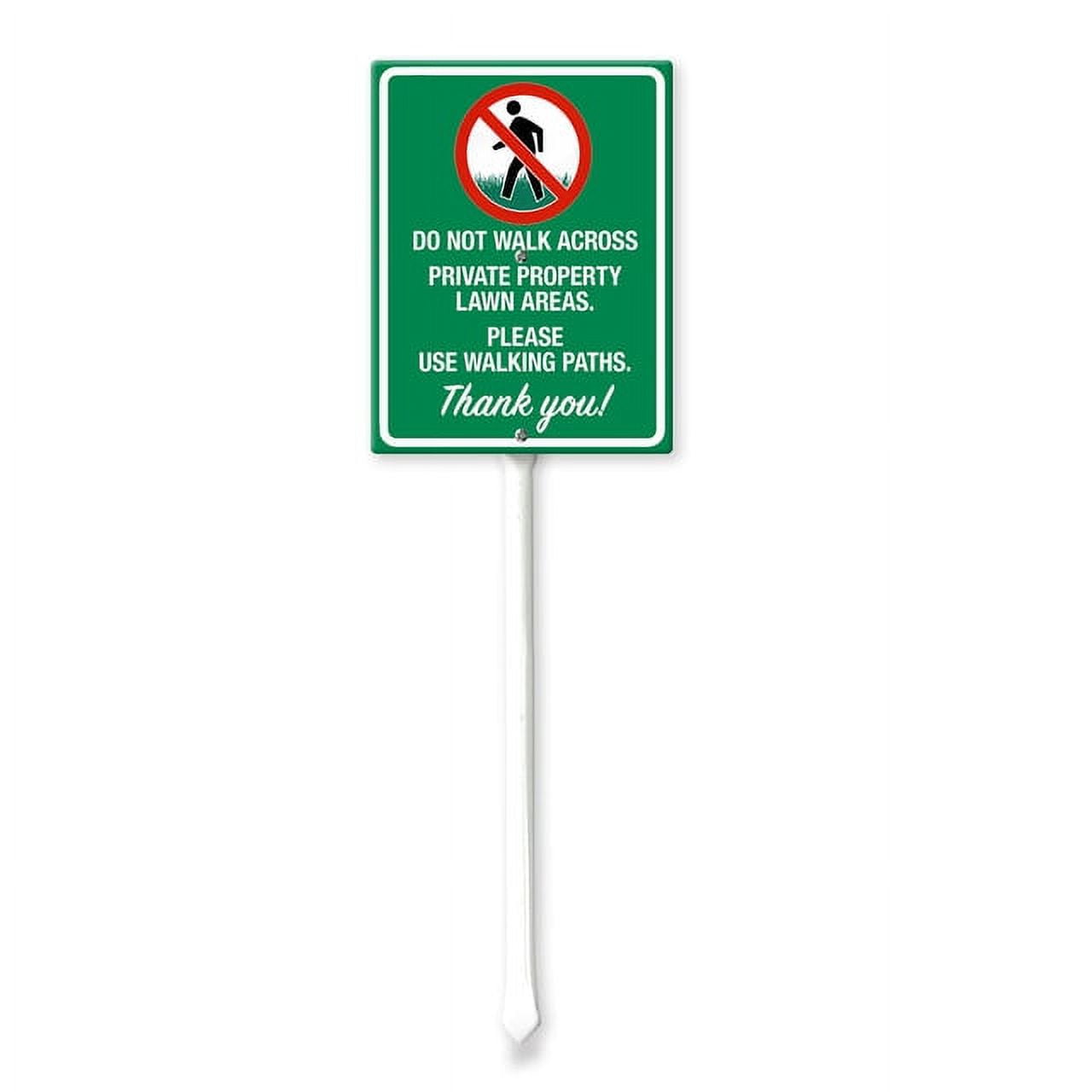 SRongmao Do Not Walk Across Private Property Lawn Areas Sign for Yard ...
