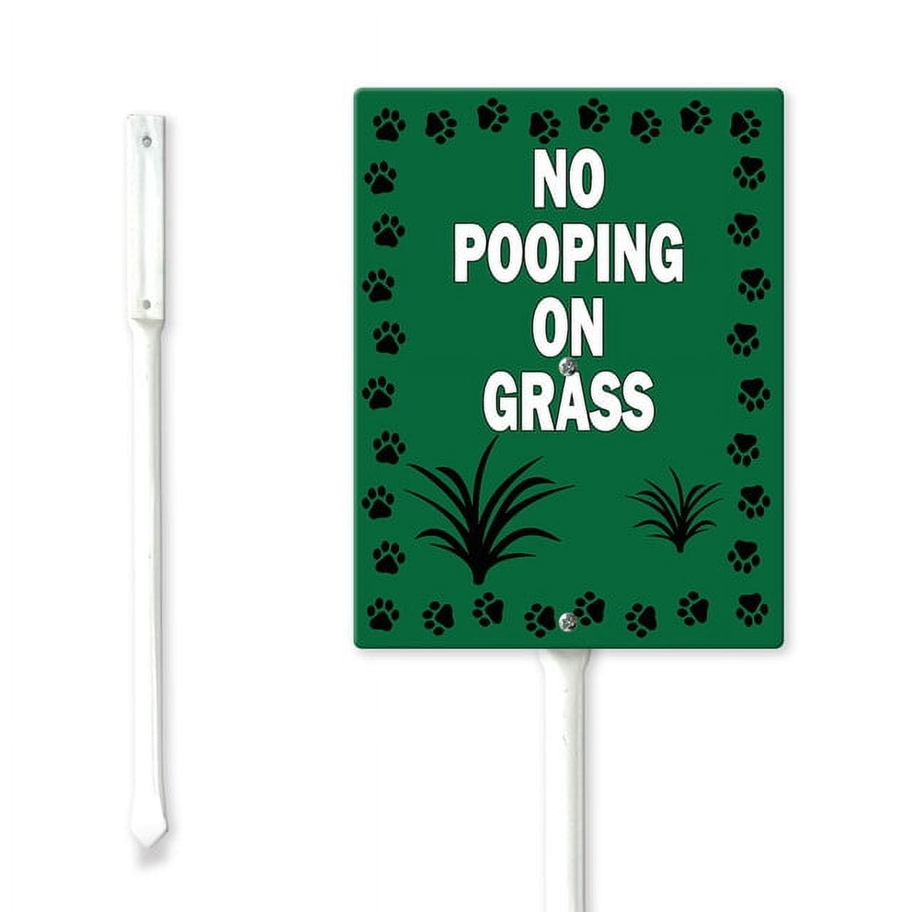 SRongmao Dog Lawn Sign No Pooping On Grass Yard Sign with Stake No Dog ...