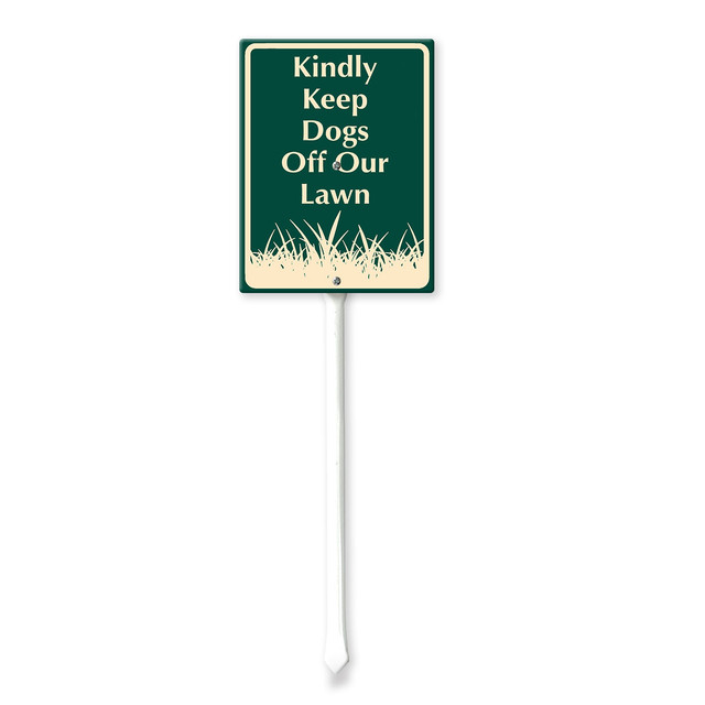 SRongmao Dog Yard Sign Kindly Keep Dogs Off Our Lawn Yard Sign with ...