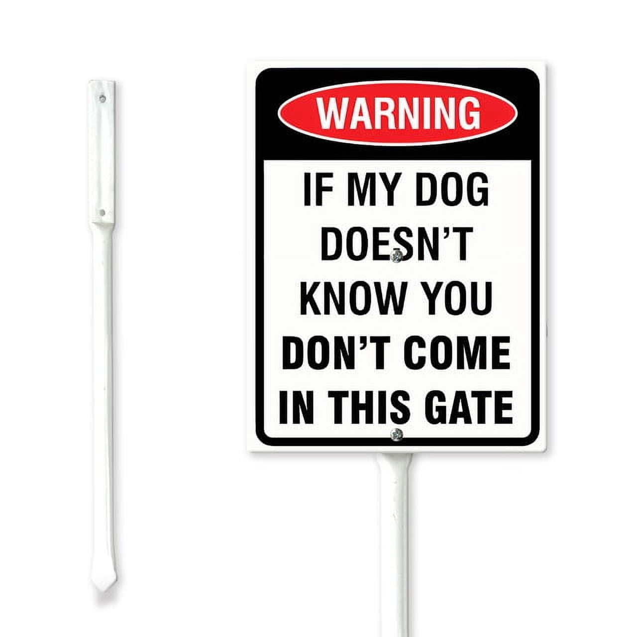 SRongmao Dog Yard Sign Warning Dog Yard Sign with Stake Gate Closed ...