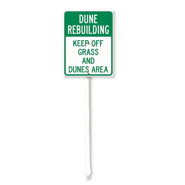 SRongmao Dune Rebuilding Sign Keep Off Grass and Dunes Area Yard Sign ...