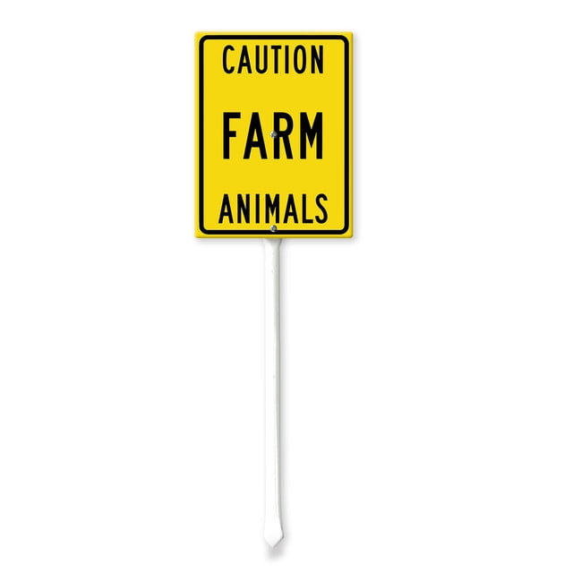 SRongmao Farm Sign Caution Farm Animals Sign with Stake Outdoor Sign 4 ...