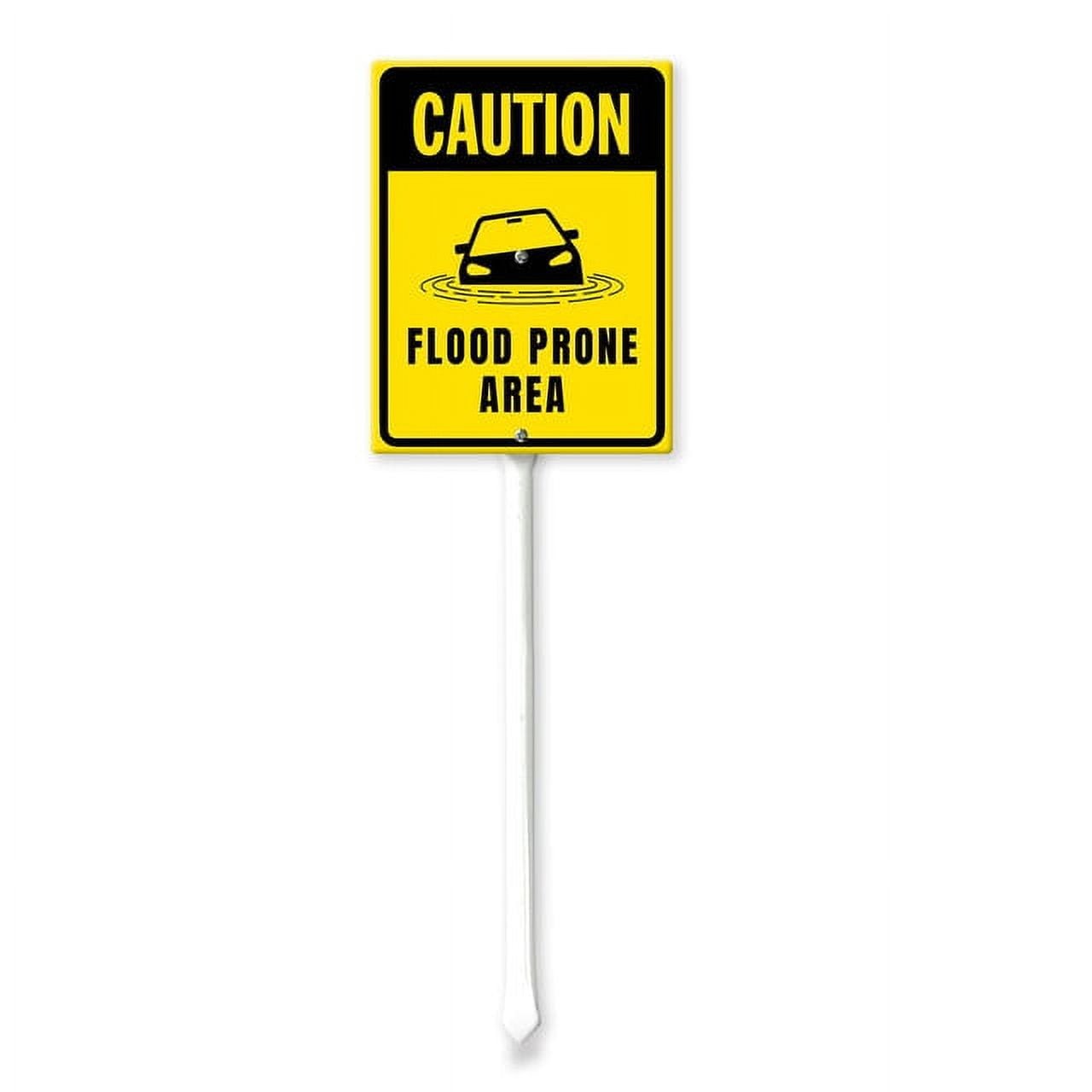 SRongmao Flood Prone Area Sign for Yard with Stake 8x12inch Yard ...