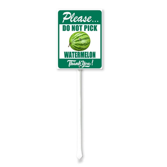 SRongmao Fruit Yard Sign Do Not Pick Watermelon Sign with Stake ...