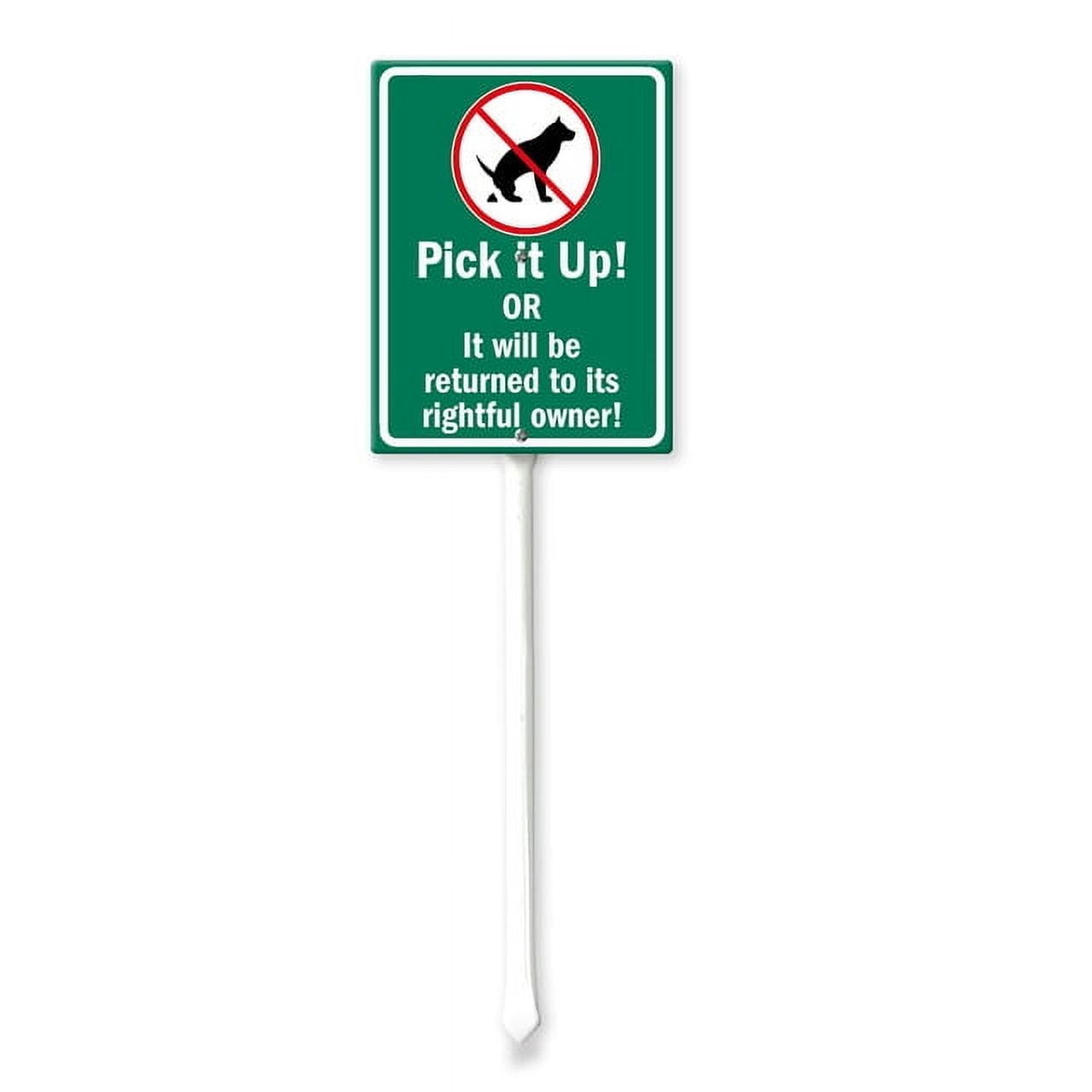 SRongmao Funny Dog Poop Sign Pick It Up! Or It Will Be Returned To Its ...