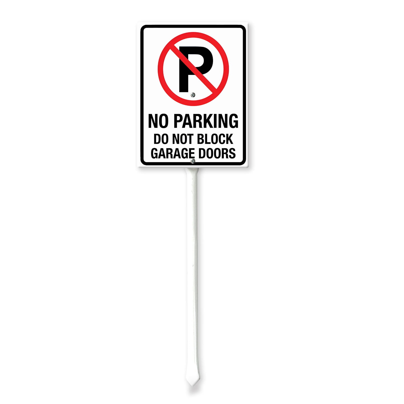 SRongmao Garage Sign No Parking Do Not Block Garage Doors Sign with Stake Outdoor Sign 7x8.8inch ...