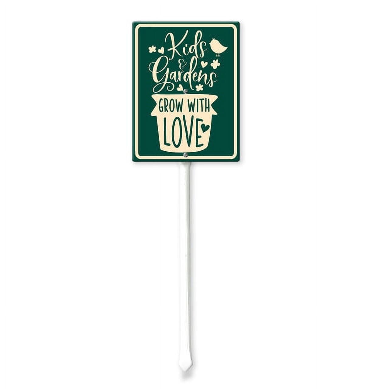 SRongmao Garden Decor Kids and Gardens Grow With Love Yard Sign with ...