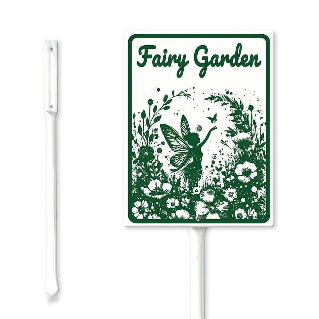 SRongmao Garden Sign Fairy Garden Yard Sign with Stake 7x8.8inch Sturdy ...