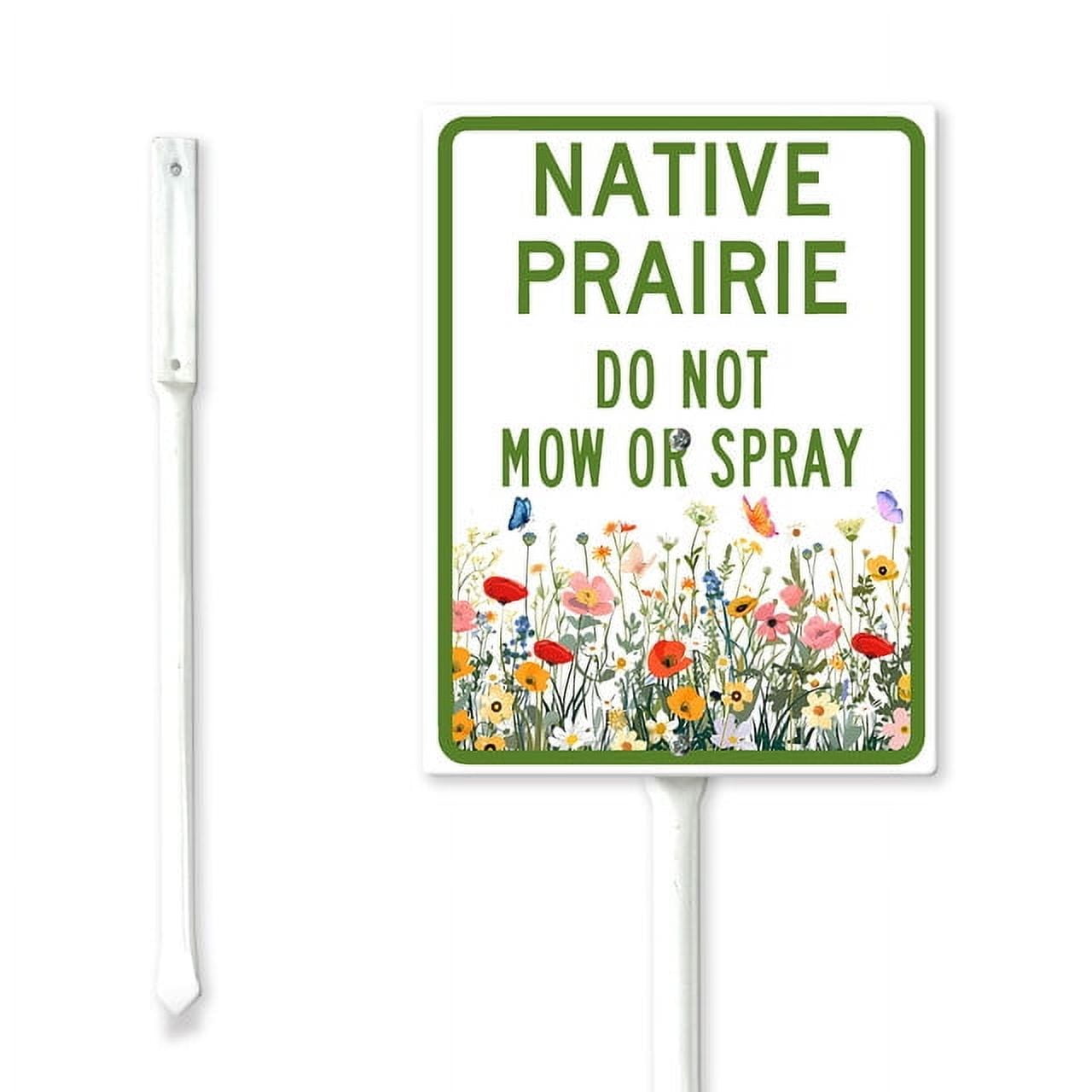 SRongmao Garden Sign Native Prairie Do Not Mow Or Spray Yard Sign with ...