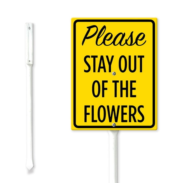 SRongmao Garden Sign Please Stay Out Of Flower Sign with Stake Keep Off ...