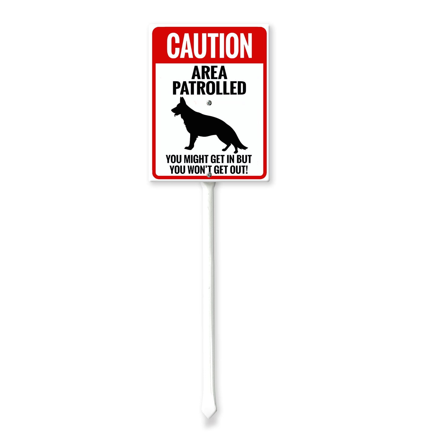 SRongmao German Shepherd Sign Dog Sign Area Patrolled Sign with Stake ...