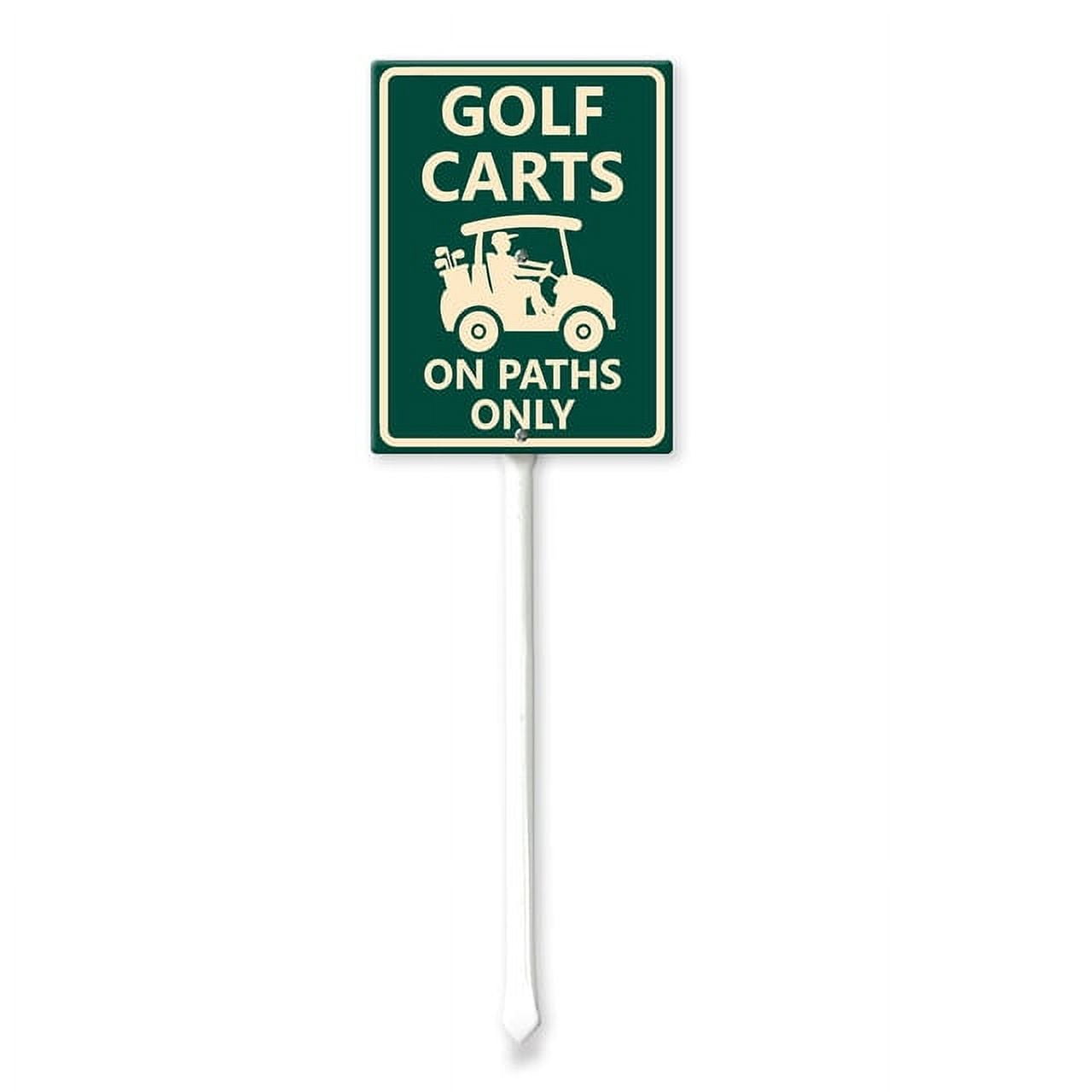 SRongmao Golf Carts On Paths Only Sign with Stake 4.6x6inch Rustproof ...