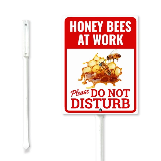 SRongmao Honey Bees at Work Honey Do Not Disturb Yard Sign with Stakes ...