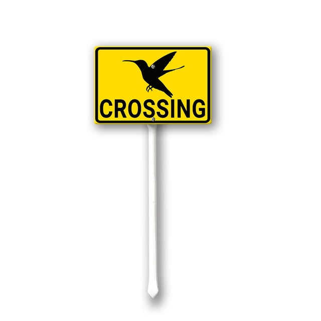 SRongmao Hummingbird Crossing Sign with Stake -8x12inch Lawn Sign ...