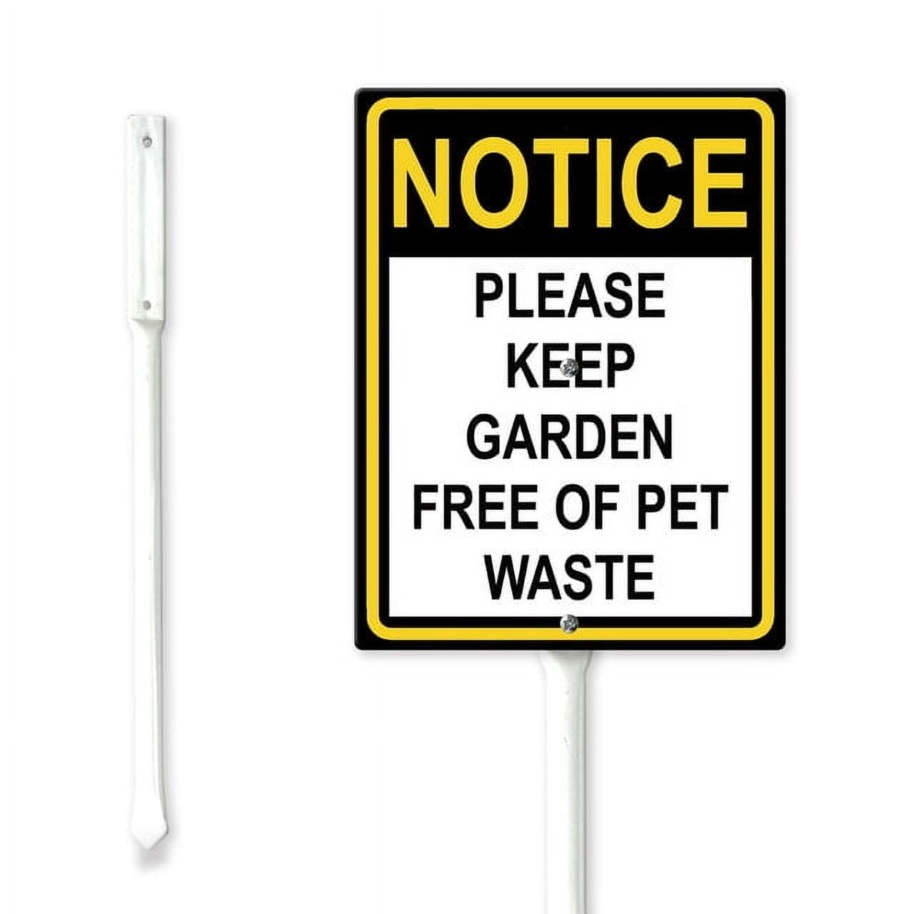 SRongmao Keep Garden Free Of Pet Waste Yard Sign with Stakes 4.6x6inch ...