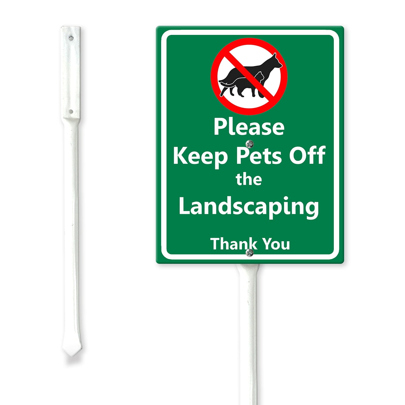 SRongmao Keep Pets Off The Landscaping No Dog Poop Pee Yard Sign with ...