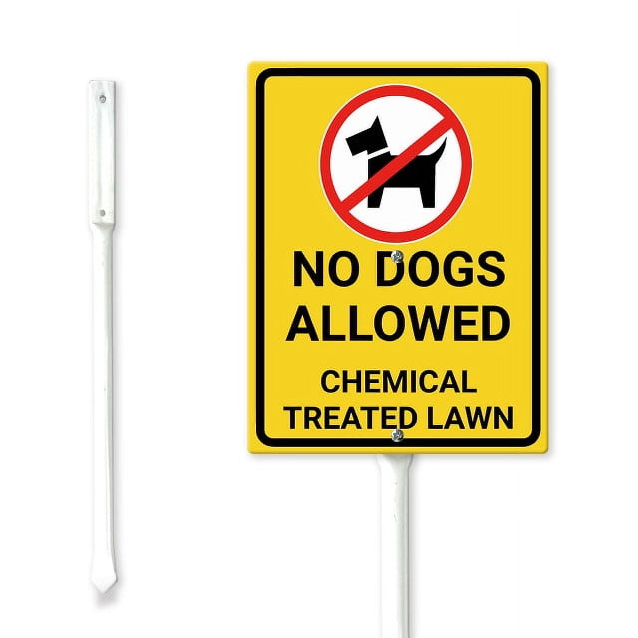 SRongmao Lawn Sign Lawn Decor No Dogs Allowed Chemical Treated Lawn ...