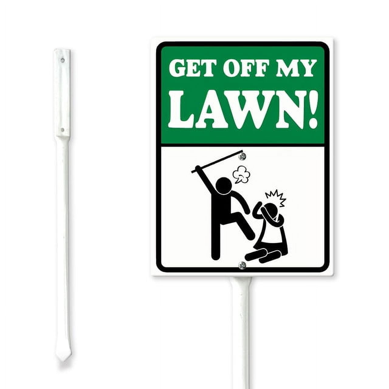 SRongmao Lawn Sign Lawn Decor Get Off My Lawn Yard Sign with Stake 4 ...