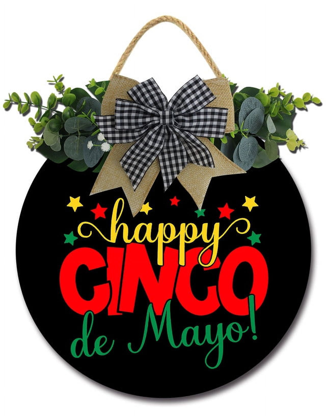 SRongmao Mexican Fiesta Hanging Mexican Fiesta Happy Cinco De Mayo Sign ...