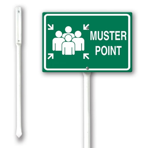 SRongmao Muster Point Yard Sign with Stake 8x12inch Sturdy Aluminum ...