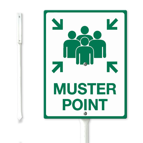 SRongmao Muster Point Yard Sign with Stake 8x12inch Sturdy Aluminum ...