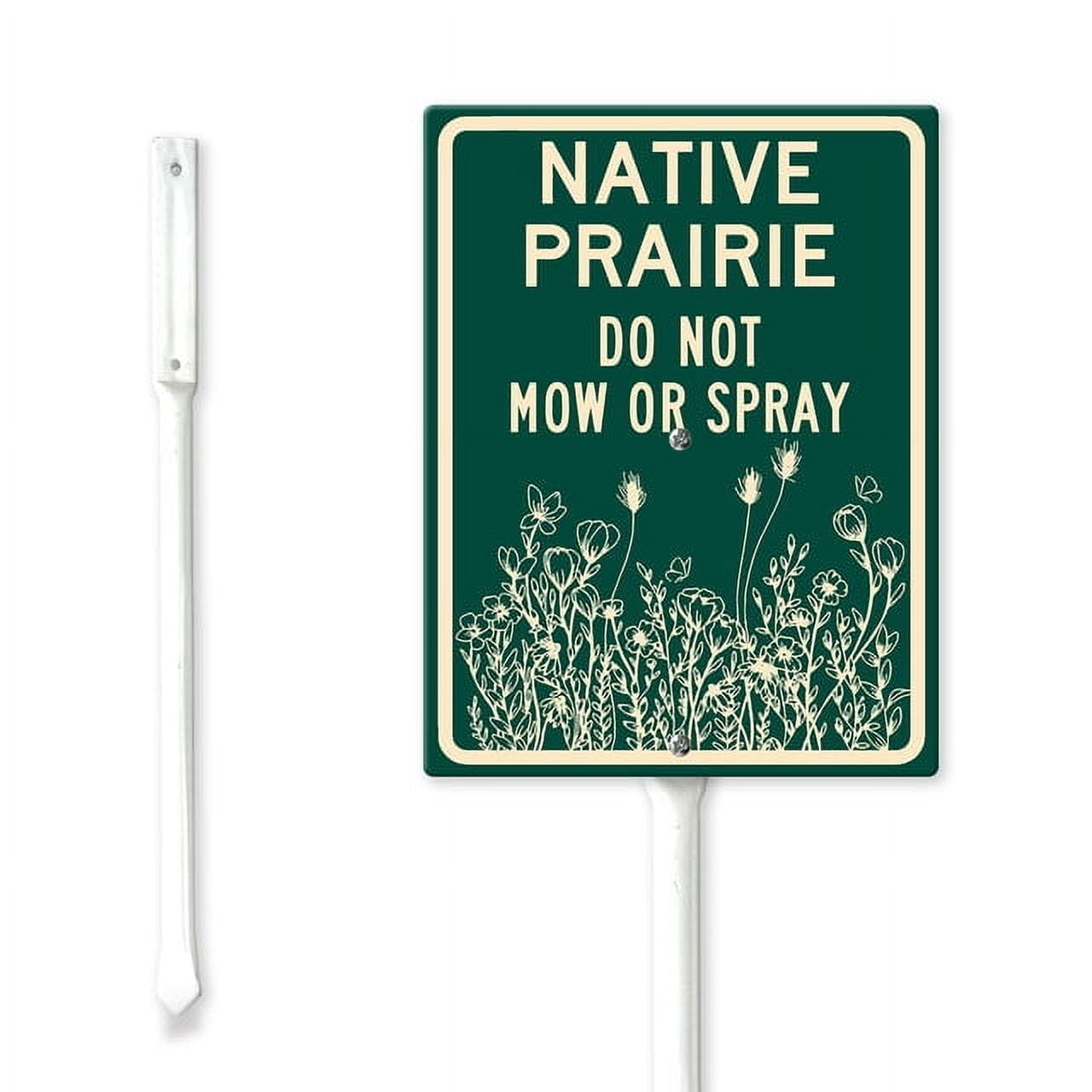 SRongmao Native Prairie Plants Sign Do Not Spray Or Mow Yard Sign with ...
