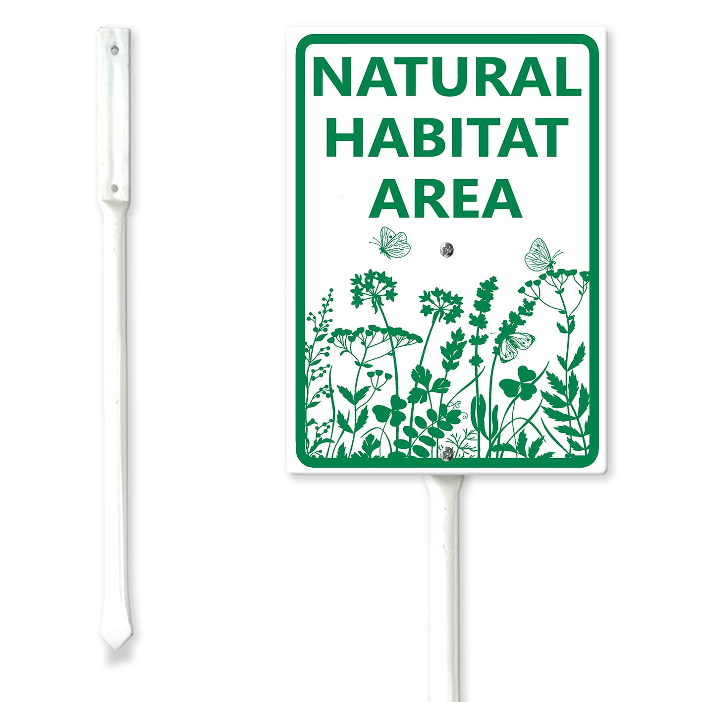 SRongmao Natural Habitat Area Yard Sign With Stake 8x12inch No Mowing ...