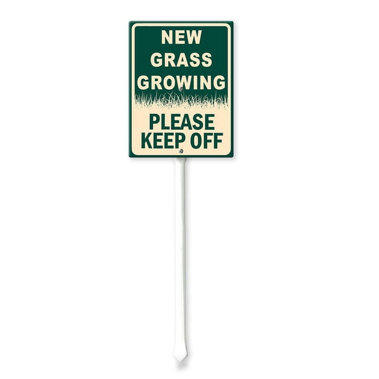 SRongmao New Grass Growing Keep Off Sign for Yard with Stake 7x8.8inch ...