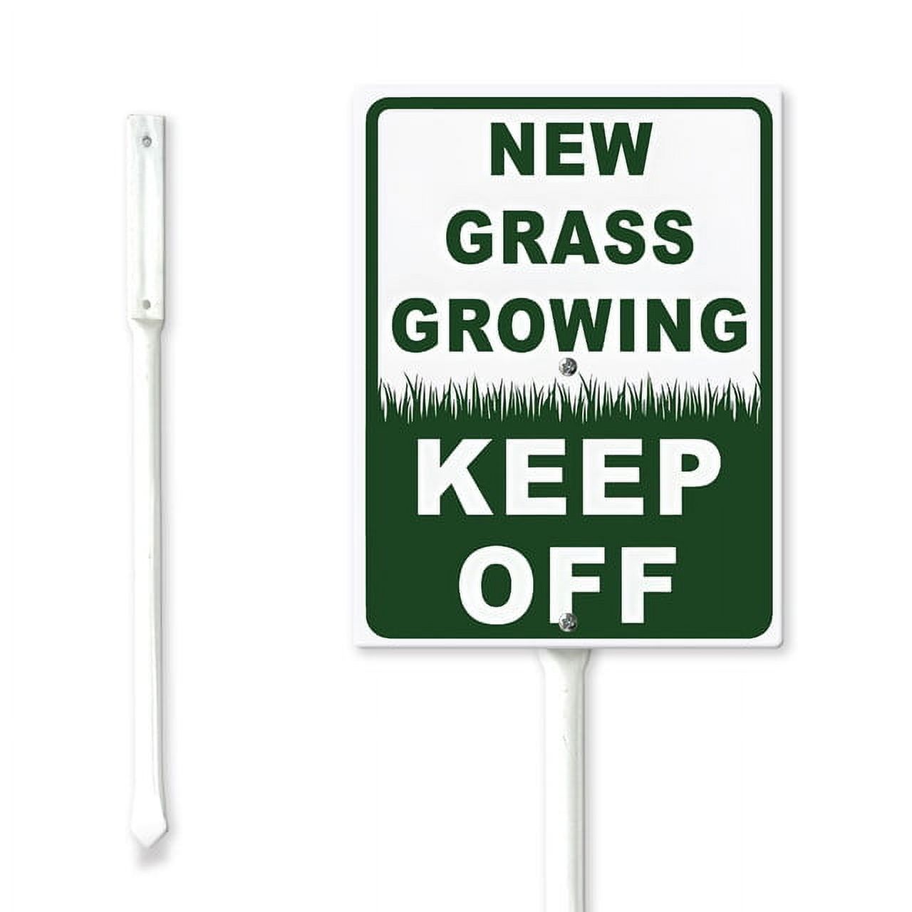 SRongmao New Grass Growing Keep Off Yard Sign with Stakes 7x8.8inch ...