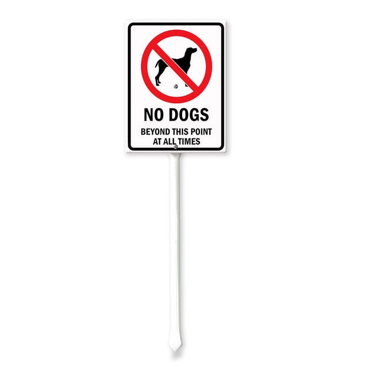 SRongmao No Dog Beyond This Point Yard Sign with Stake 7x8.8inch ...