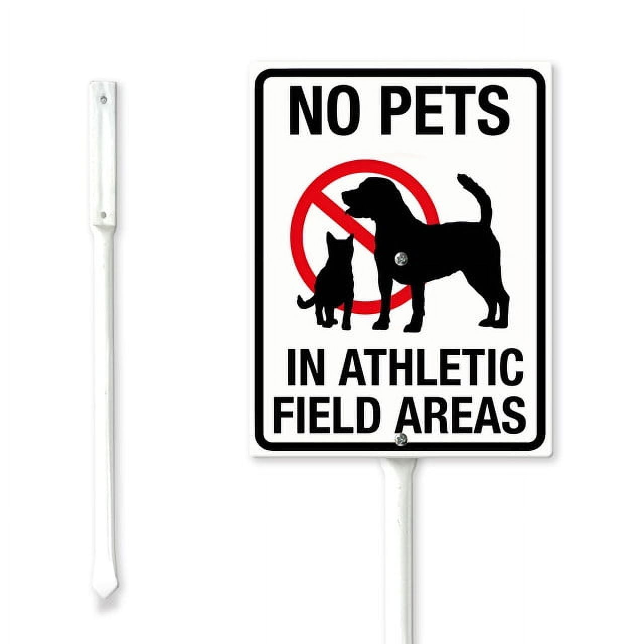 SRongmao No Dog Poop Plaque Sign No Pets In Athletic Field Areas Yard ...