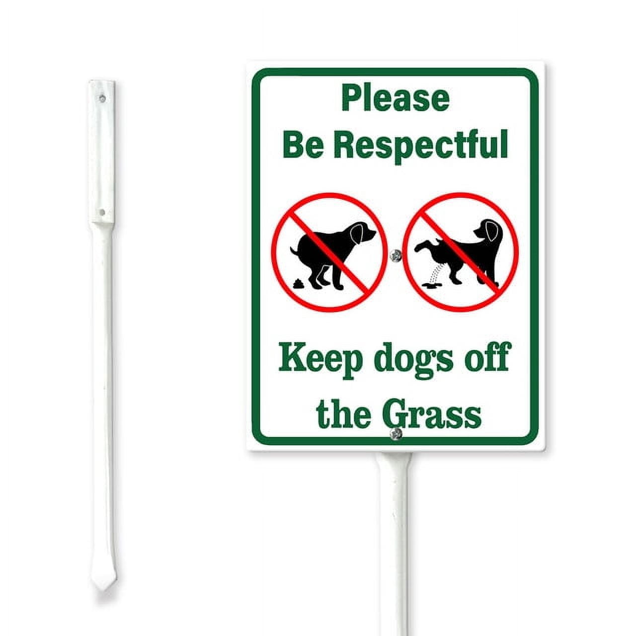 SRongmao No Dog Poop Plaque Sign Please Be Respectful Keep Dogs Off The ...