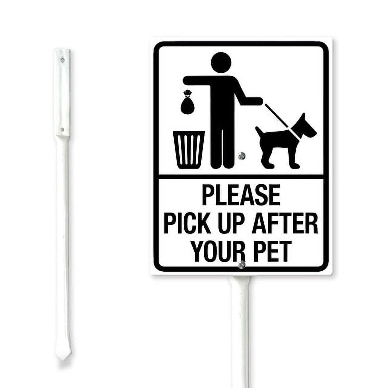 SRongmao No Dog Poop Plaque Sign Please Pick Up After Your Pet Yard ...
