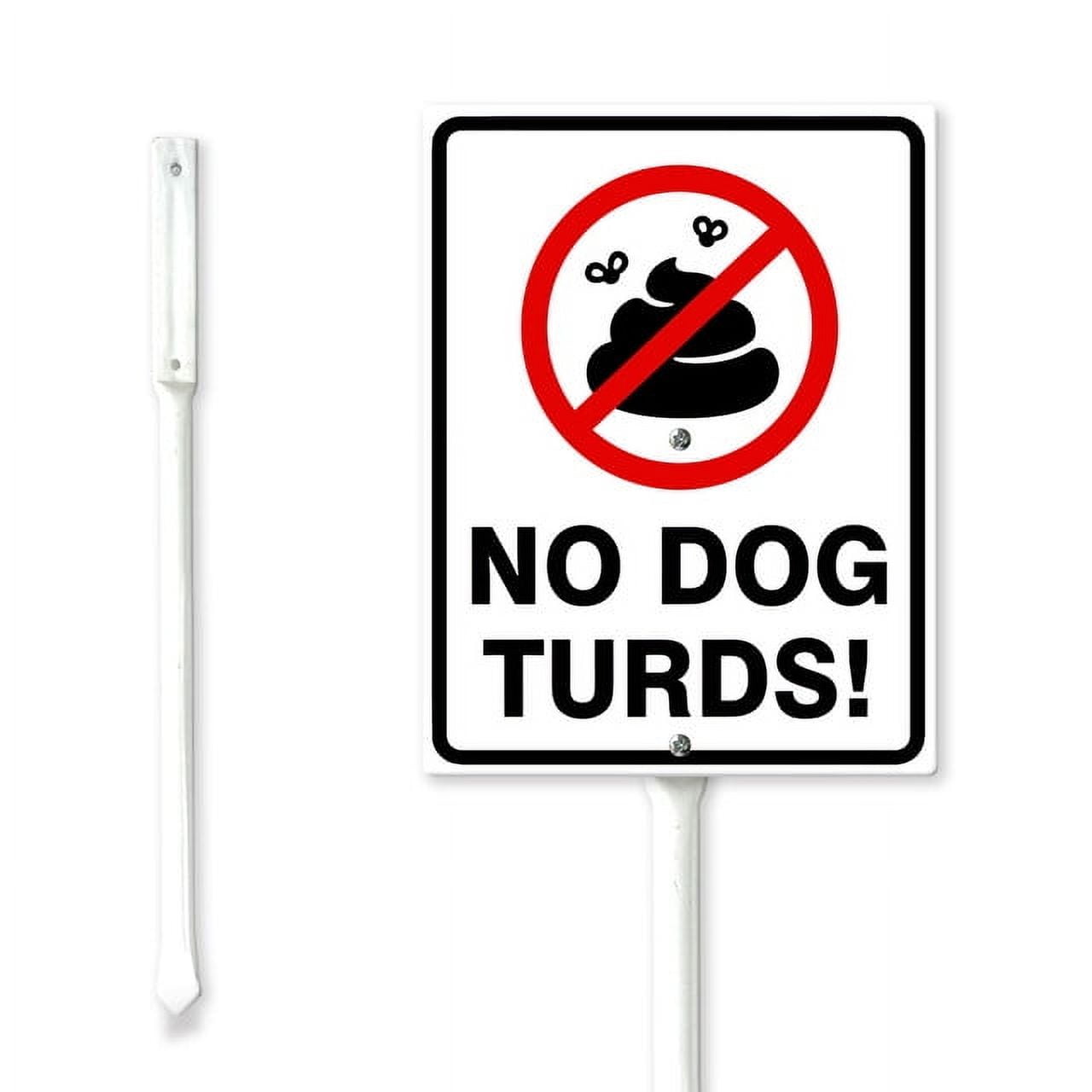SRongmao No Dog Poop Plaque Sign No Dog Turds Yard Sign with Stake 4 ...