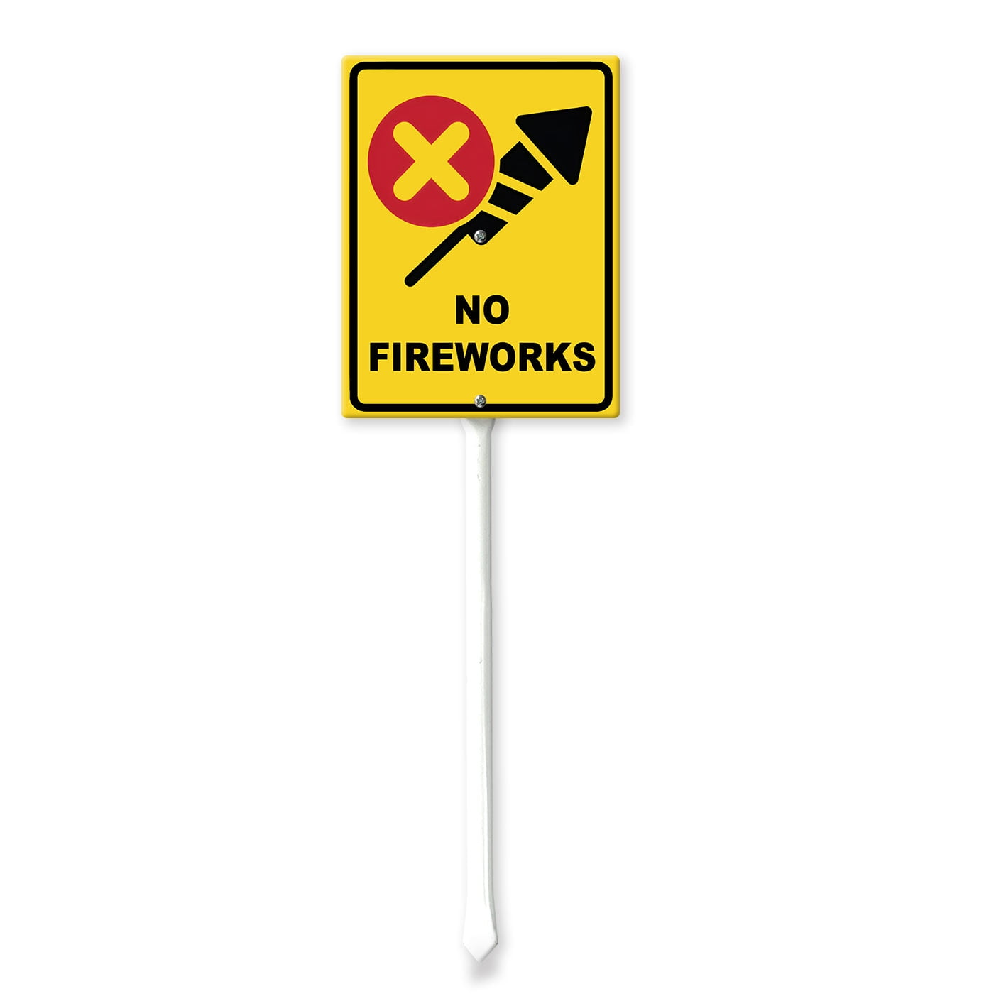 SRongmao No Fireworks Sign with Stake 8x12inch Funny Yard Sign Sturdy ...