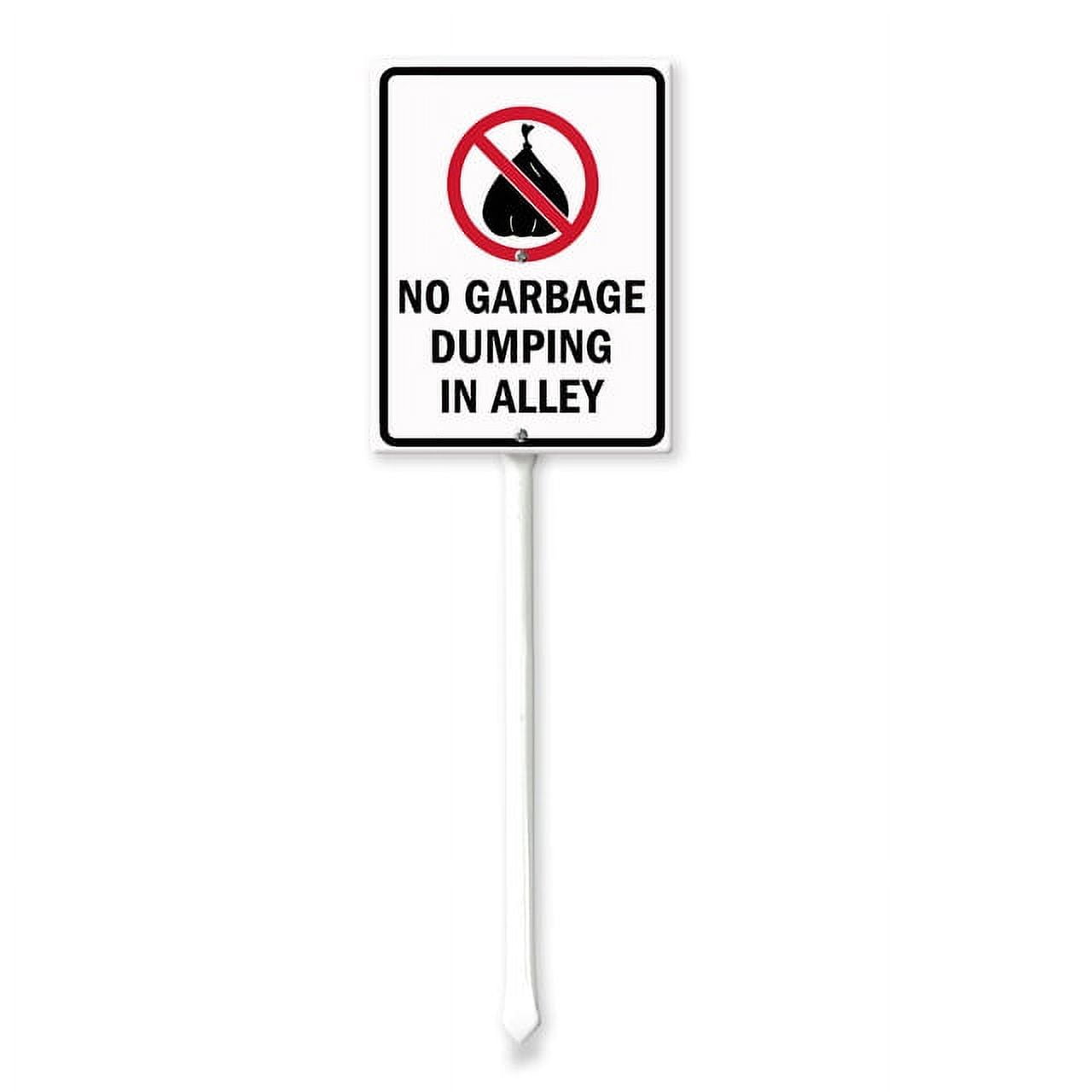 SRongmao No Garbage Dumping in Alley Yard Sign with Stake 4.6x6inch ...