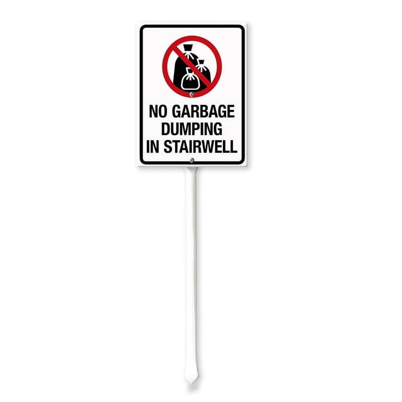 SRongmao No Garbage Dumping In Stairwell Yard Sign with Stake 7x8.8inch ...