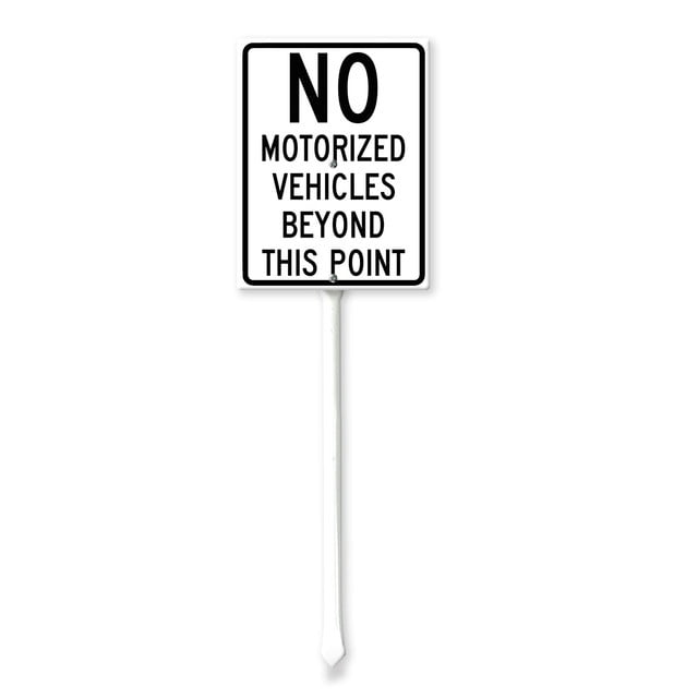 SRongmao No Motorized Vehicles Beyond this Point Yard Sign with Stake 4 ...
