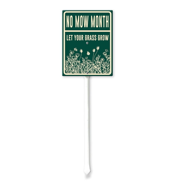 SRongmao No Mow Sign No Mow Month Yard Sign with Stake Let Your Grass ...