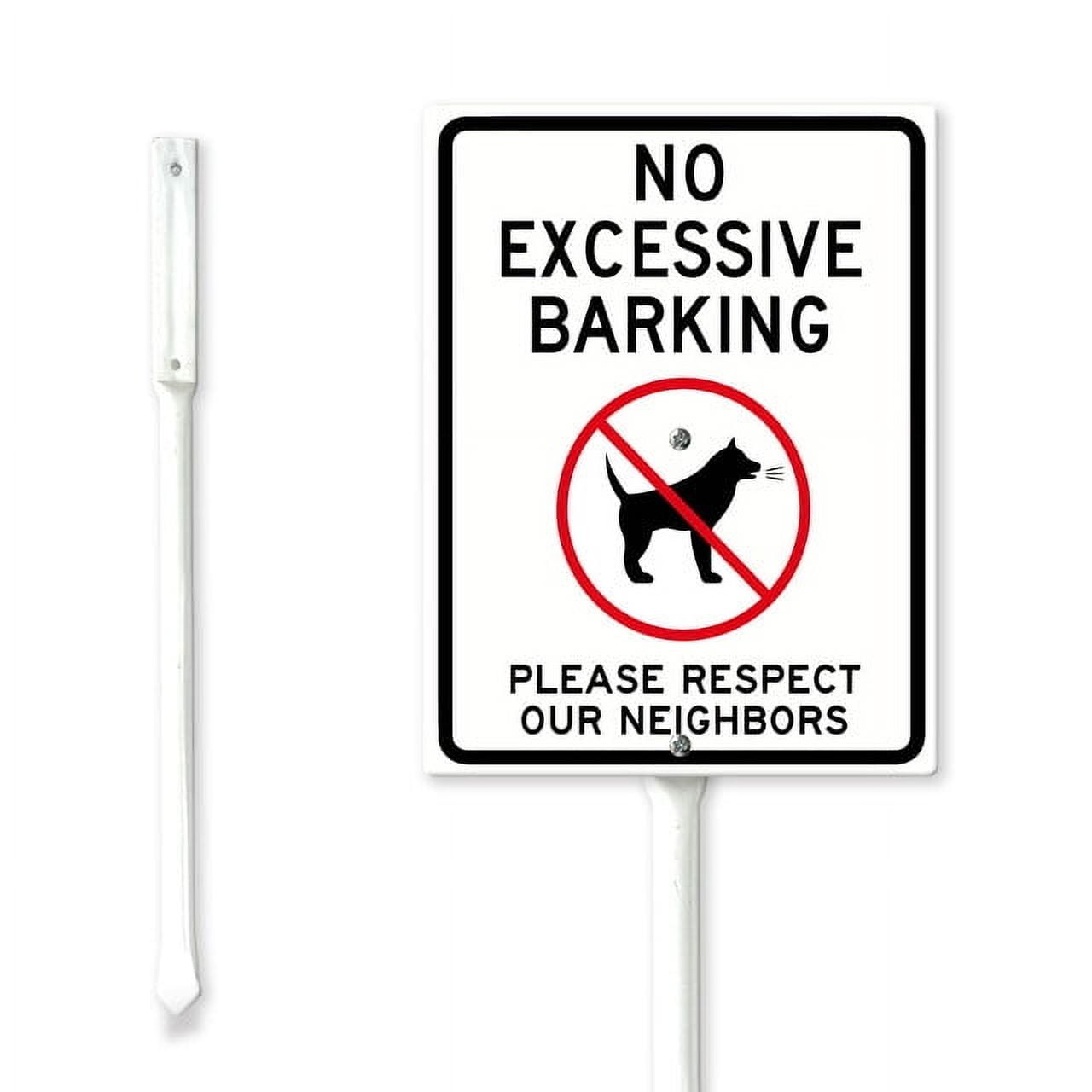SRongmao No Noise Sign with Metal Stake No Excessive Barking Noise ...