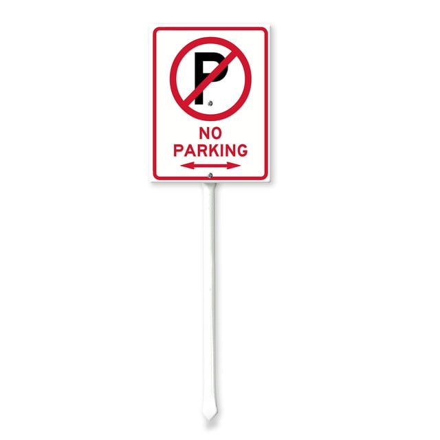 SRongmao No Parking Anytime Sign No Parking Yard Sign with Stake 11.5x15cm Aluminum Outdoor ...