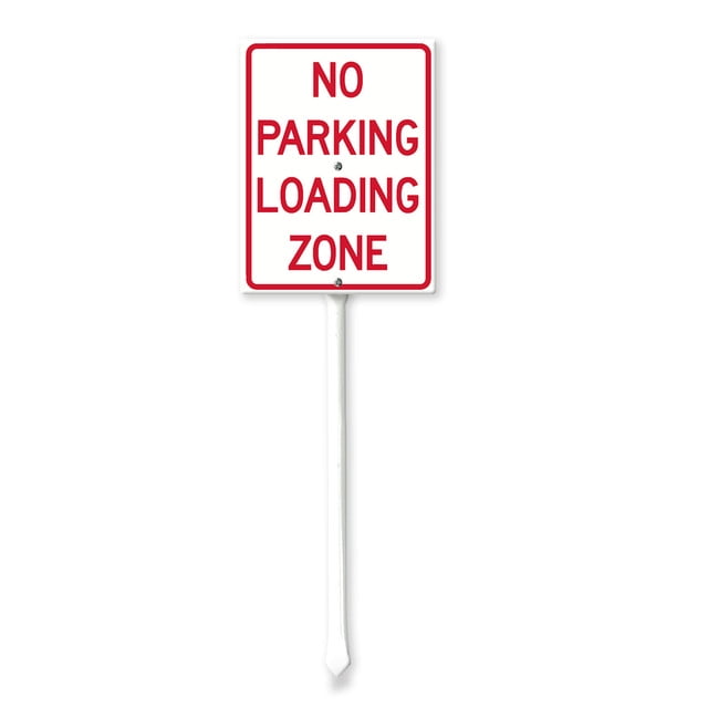 SRongmao No Parking Sign No Parking Loading Zone Yard Sign with Stake ...