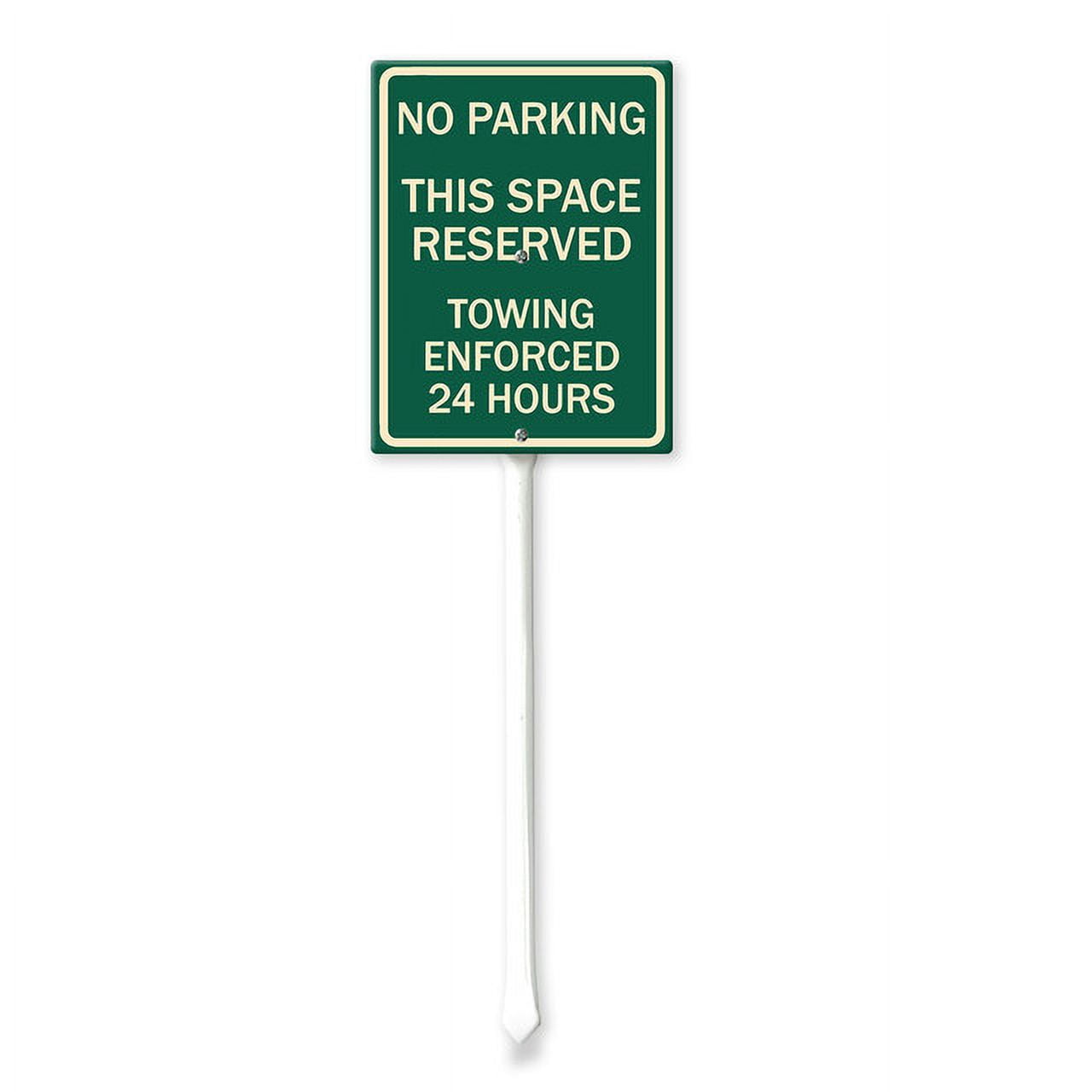 SRongmao No Parking This Space Reserved Towing Enforced 24 Hours Yard Sign with Stake 8x12inch ...