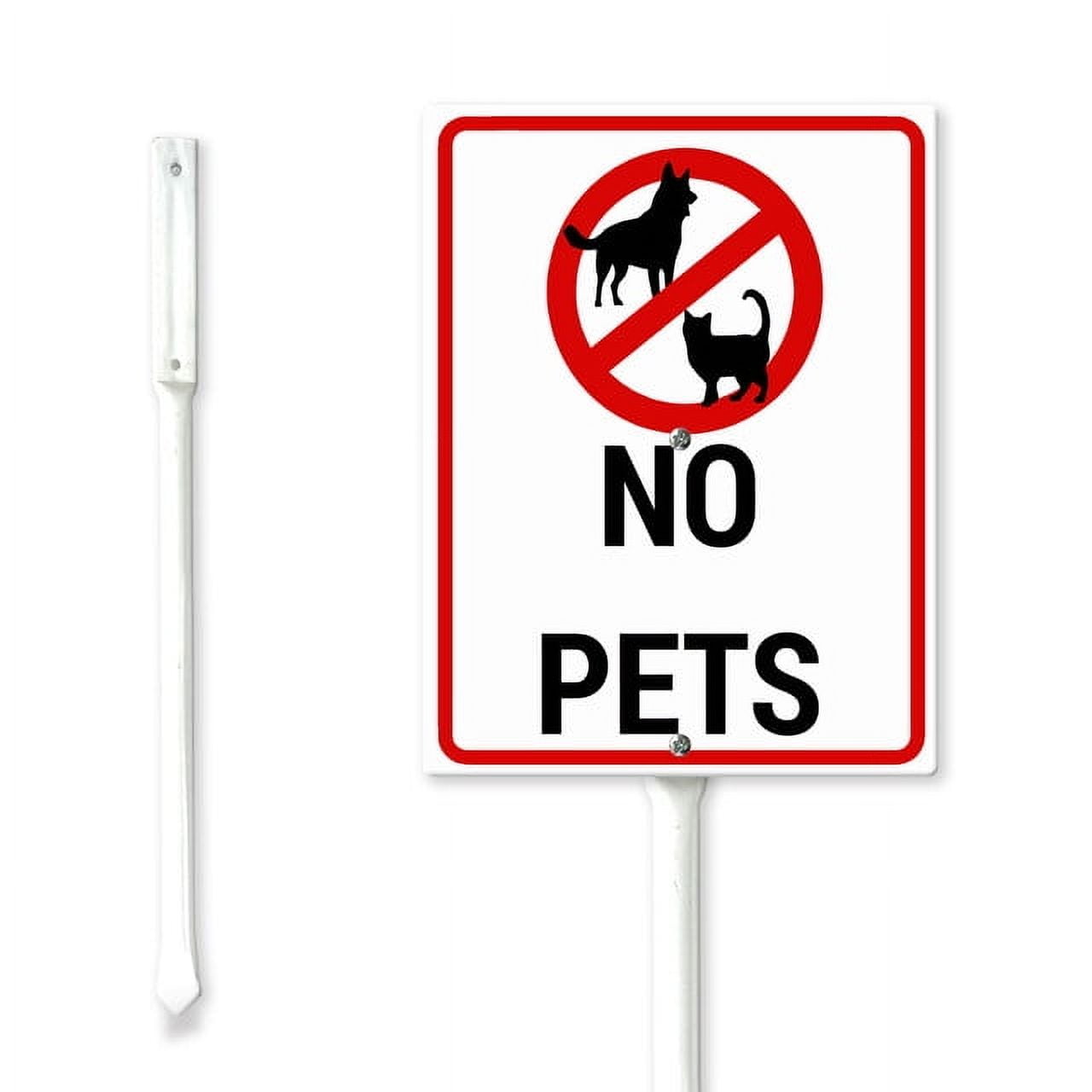 SRongmao No Pet Yard Sign with Stakes 7x8.8inch Sturdy Aluminum Yard ...