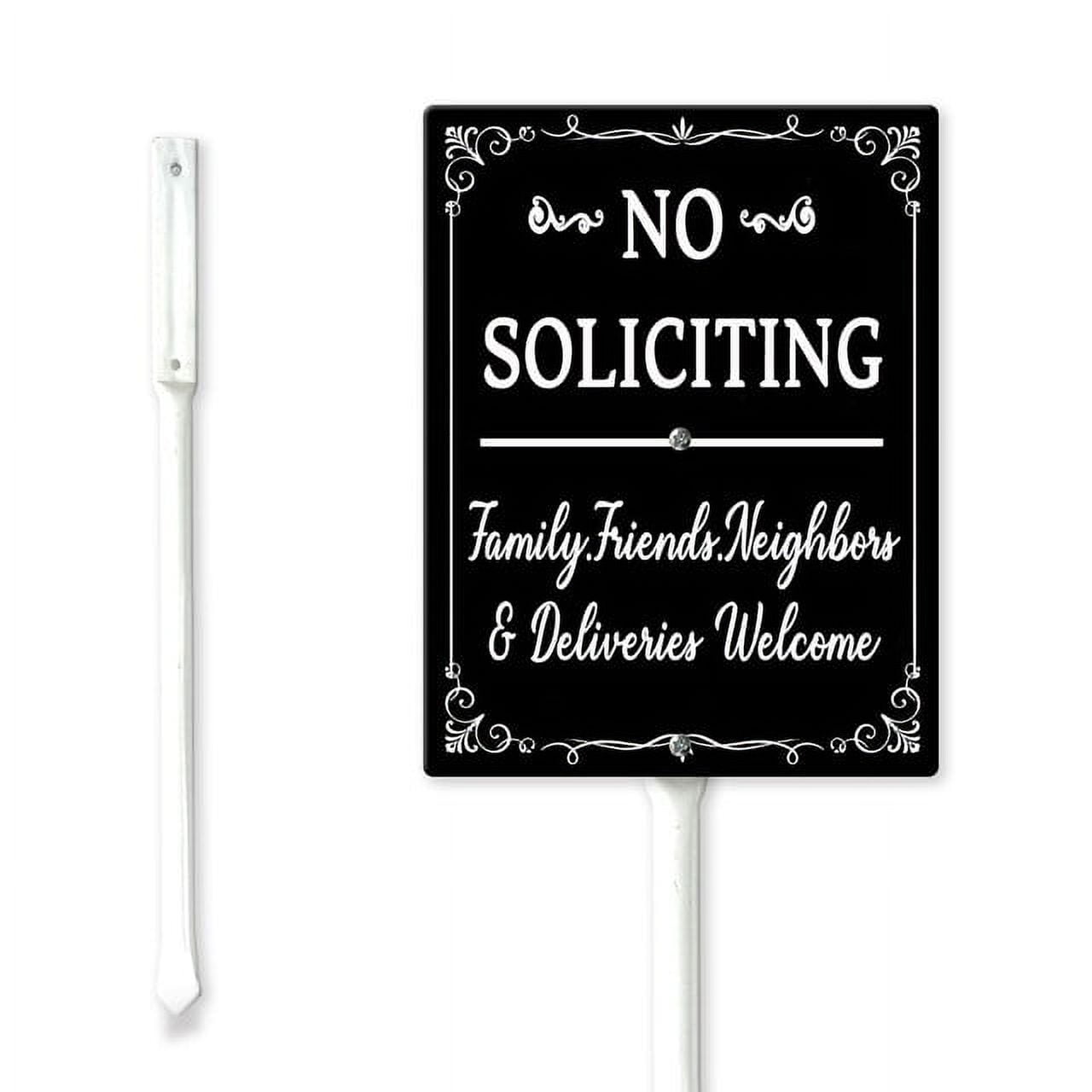 SRongmao No Soliciting Family Friends and Neighbors Welcome Yard Sign ...