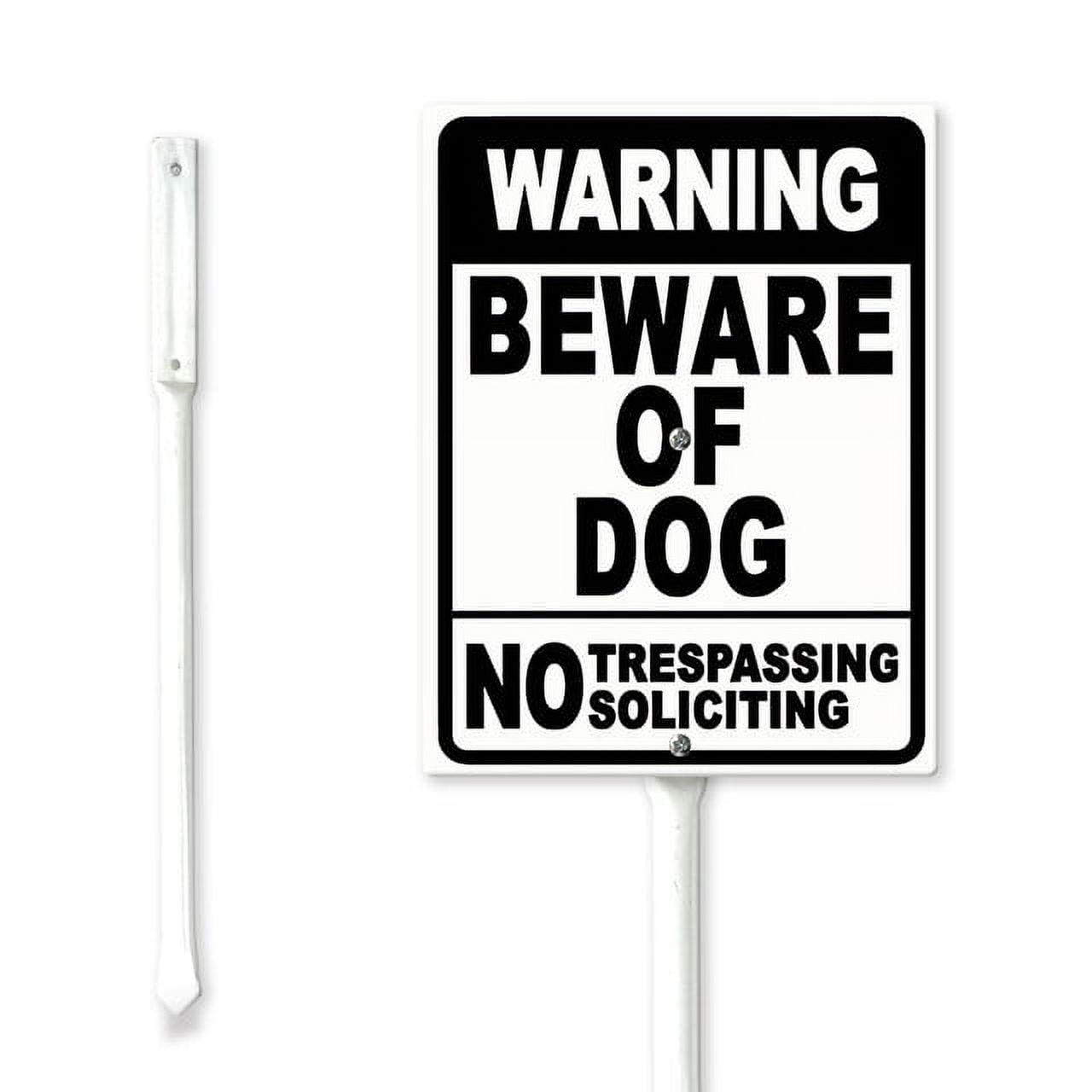 SRongmao No Trespassing Dog On Premises Yard Sign with Stake 4.6x6inch ...