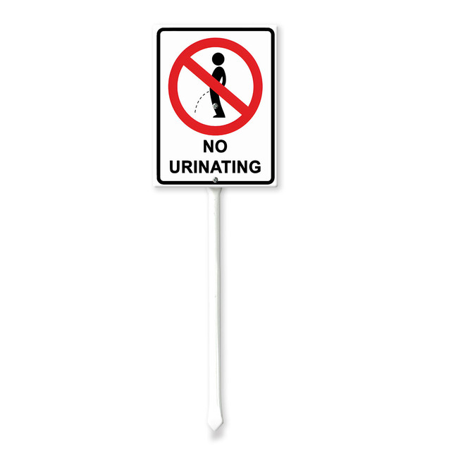 SRongmao No Urinating Sign with Stake 20x30cm Rustproof Aluminum Sign ...