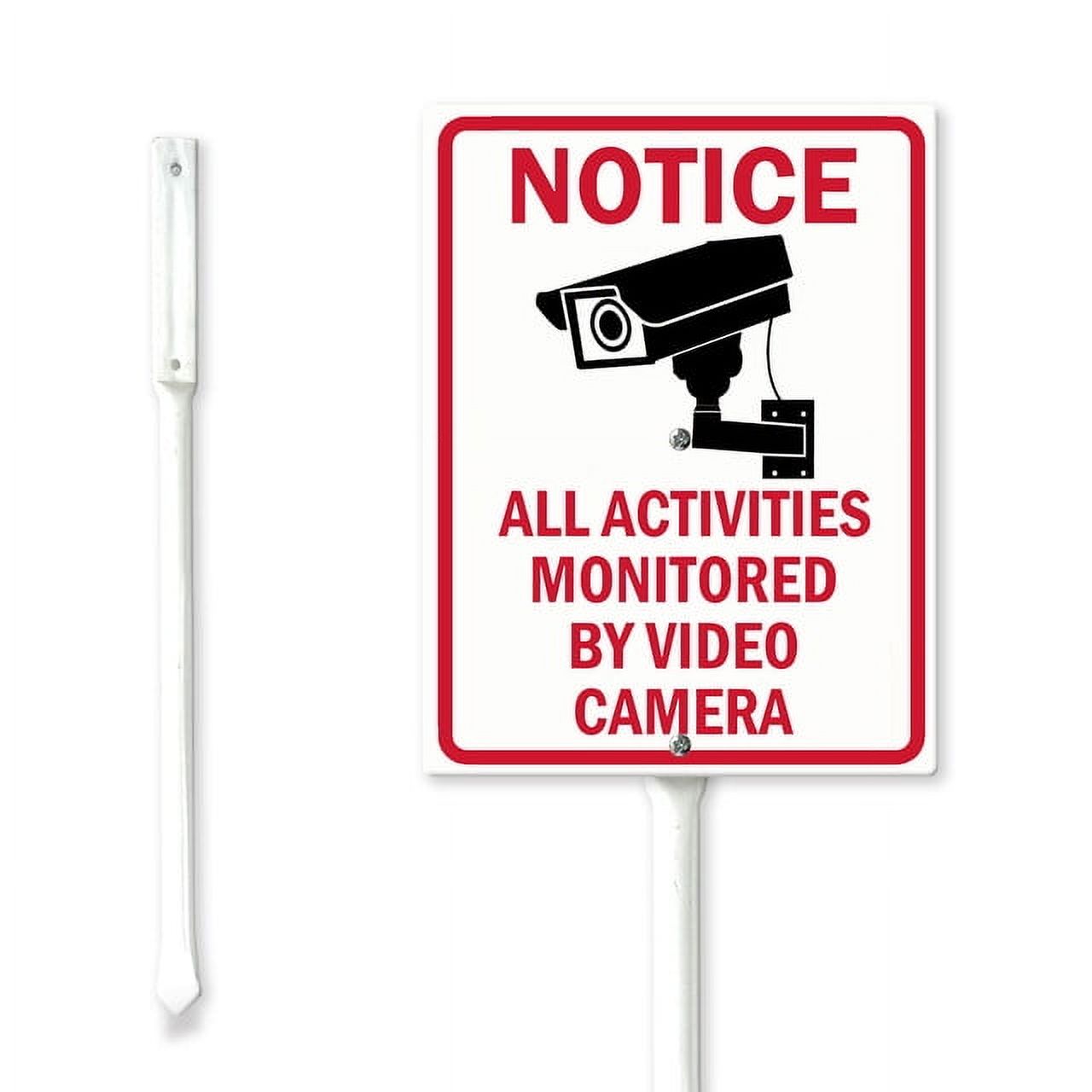 SRongmao Notice All Activities Monitored By Video Camera Yard Sign with ...